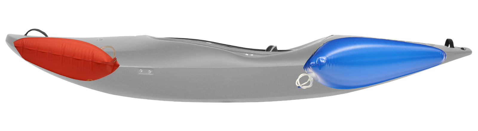 float bags prevent a kayak from filling with water after emergency exit ...